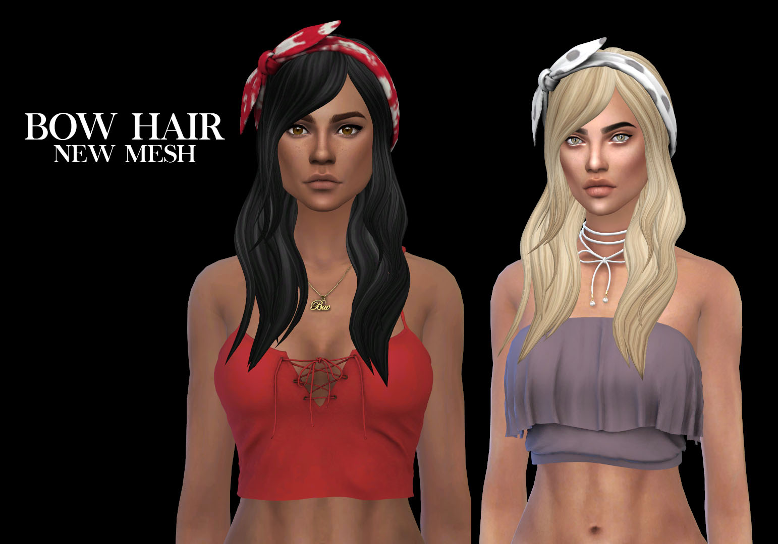 Leo 4 Sims: Bow Hair recolored - Sims 4 Hairs