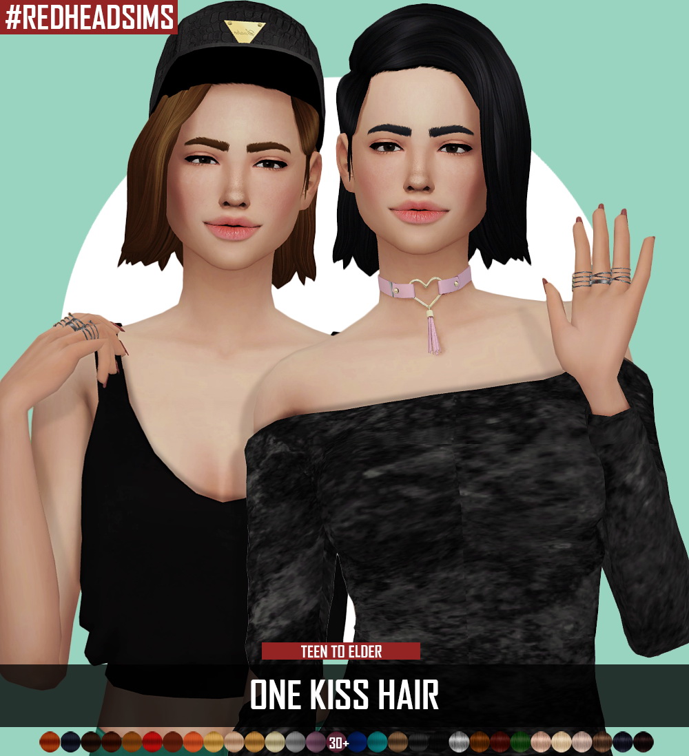Coupure Electrique: ONE KISS MM HAIR - Sims 4 Hairs
