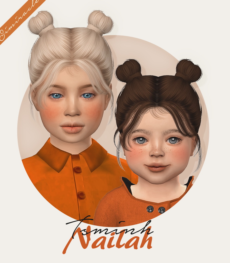 Simiracle: Tsminh`s Nailah hair retextured - Sims 4 Hairs