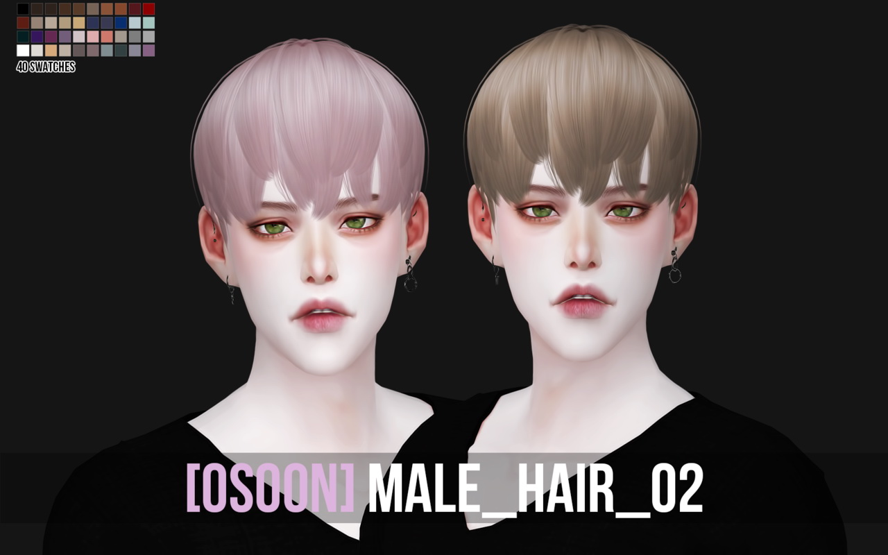Osoon: Male Hair 02 - Sims 4 Hairs