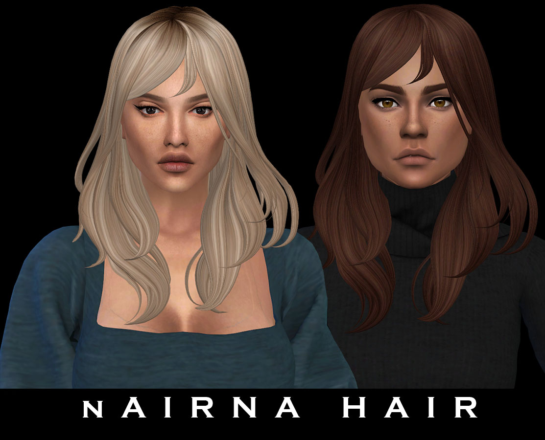 Leo 4 Sims: Nairna Hair recolored 2 - Sims 4 Hairs