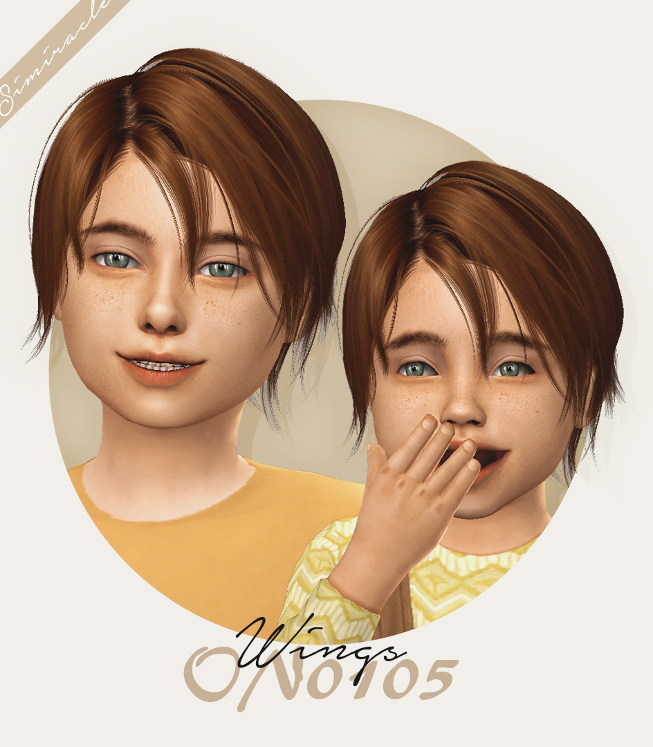 Simiracle: Wings ON0105 hair retextured - Sims 4 Hairs