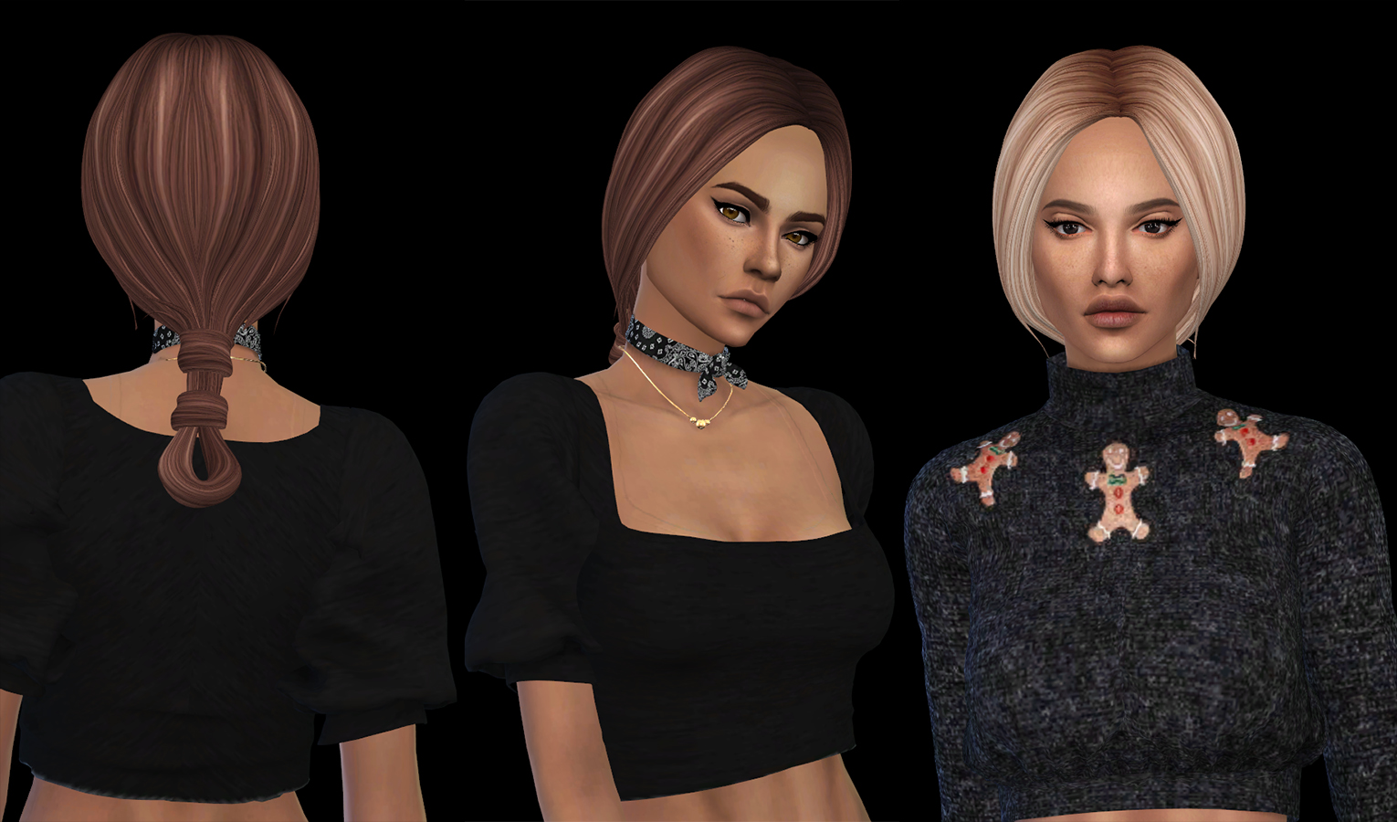 Leo 4 Sims: Riley hair recolored v2 - Sims 4 Hairs