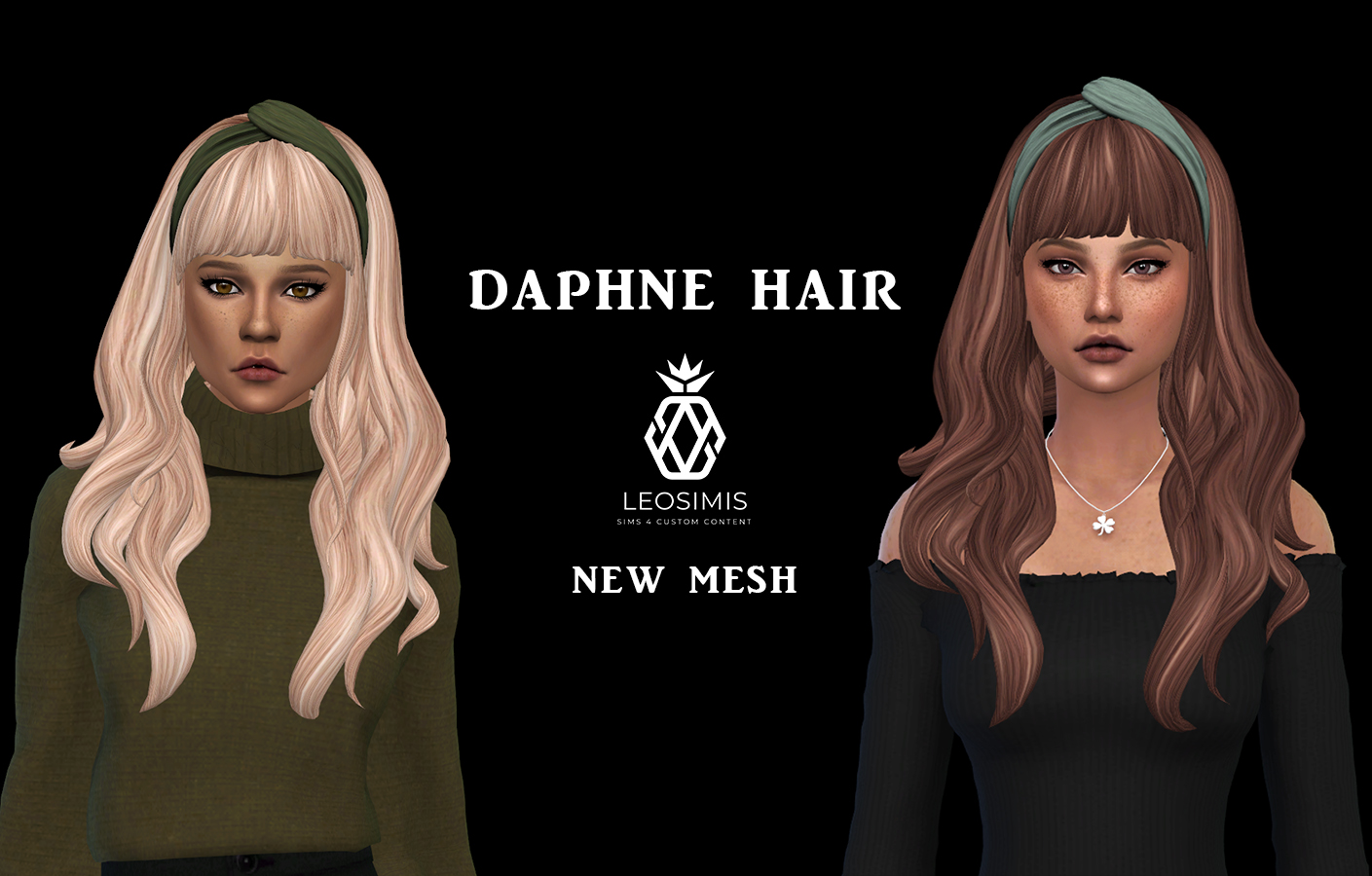 Leo 4 Sims: Daphne Hair - Sims 4 Hairs