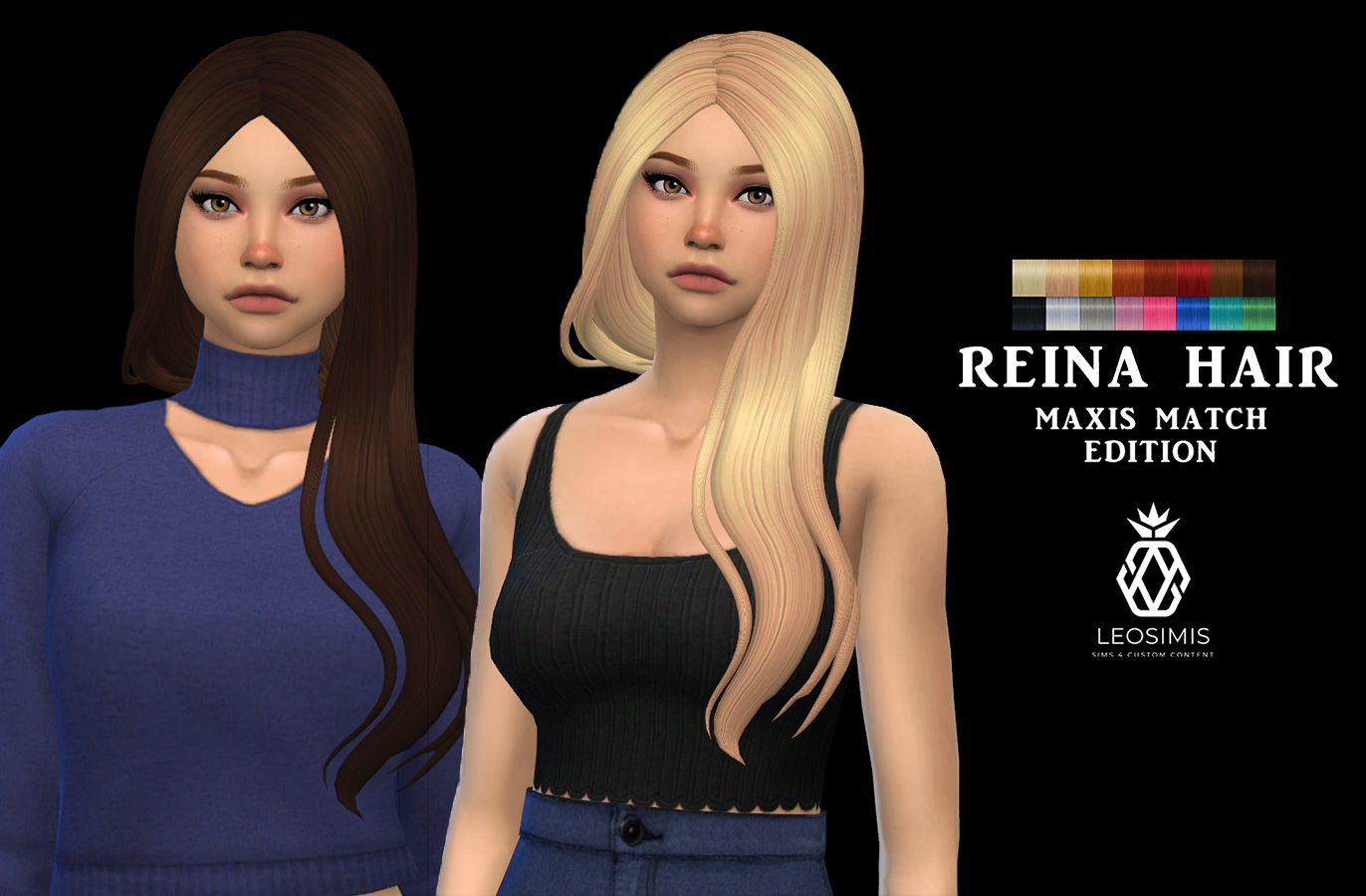 Leo 4 Sims: Reina Hair MM - Sims 4 Hairs