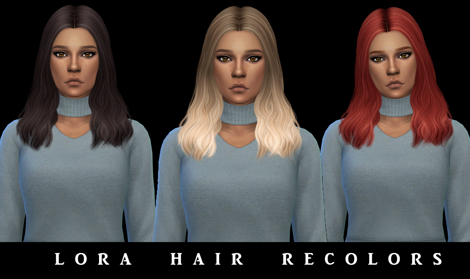 Leo 4 Sims: Lora Hair recolored - Sims 4 Hairs