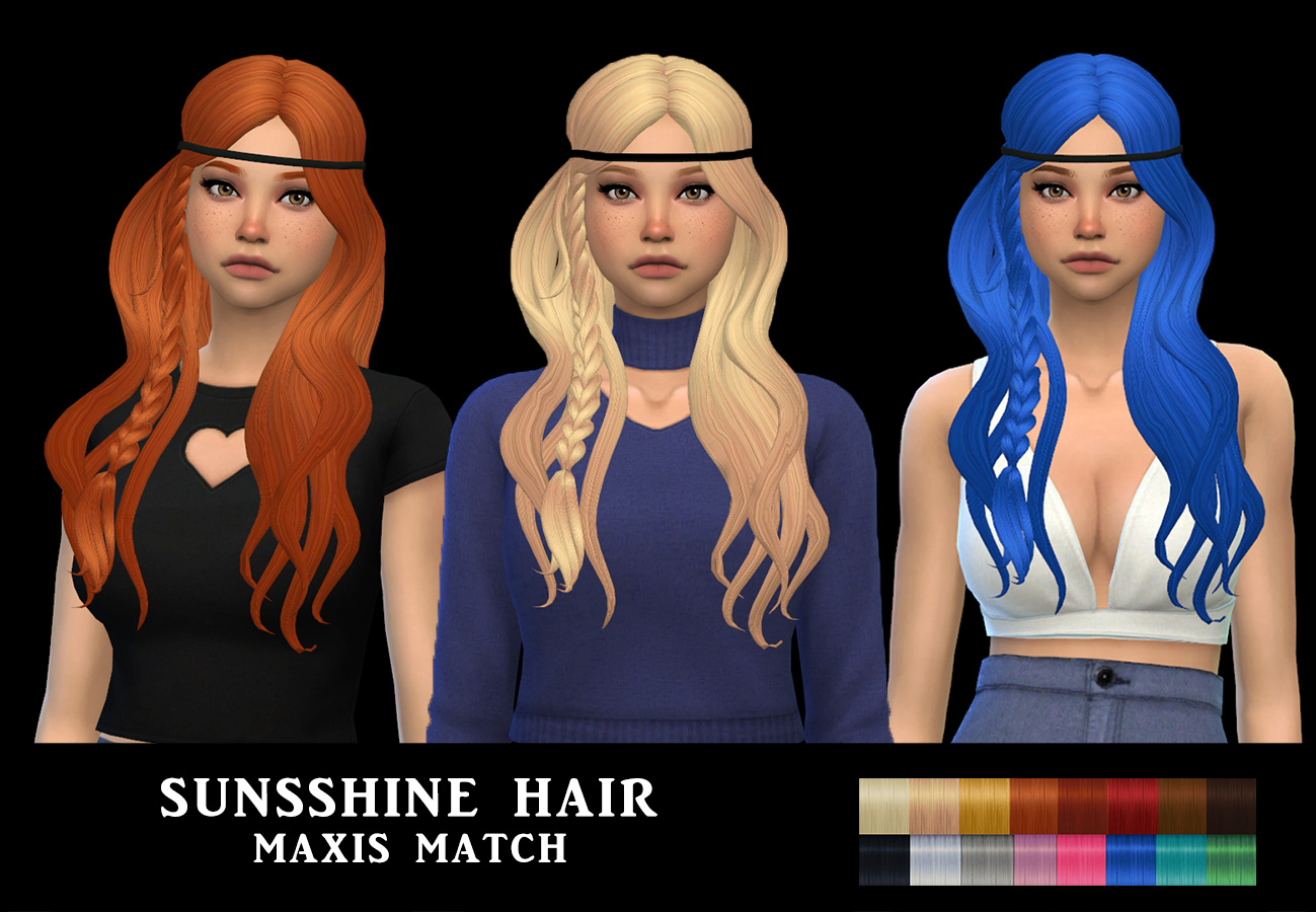 Leo 4 Sims: Sunshine Hair - Sims 4 Hairs