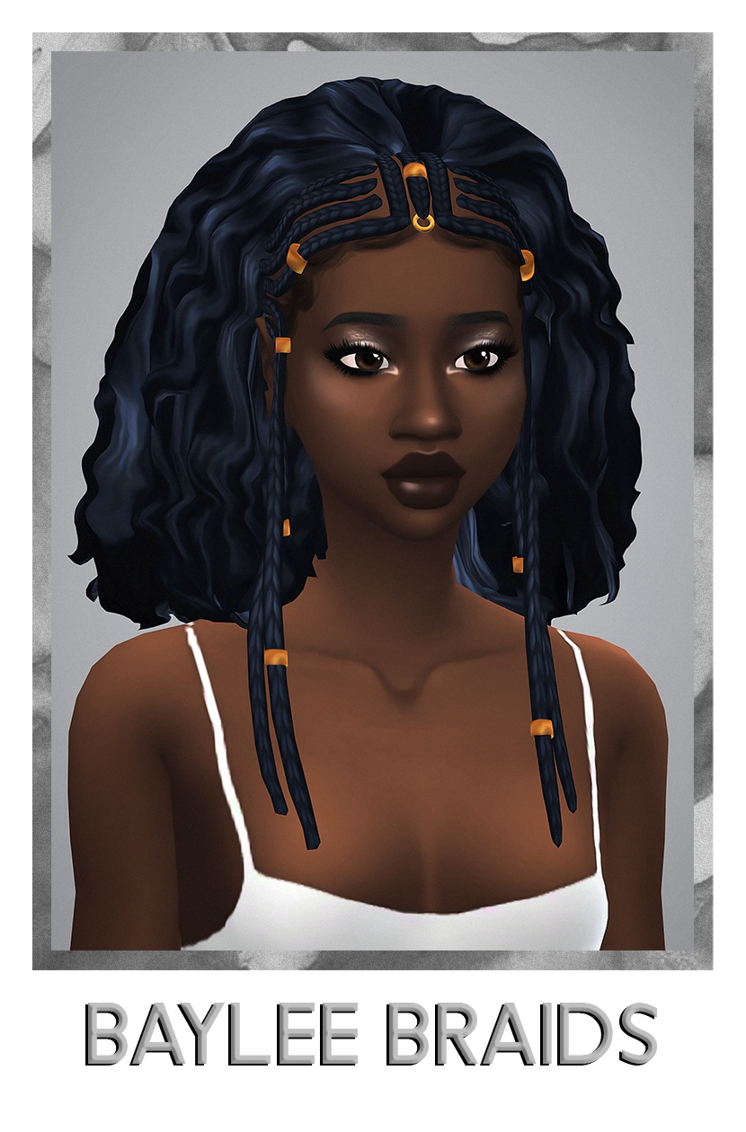 Savvy Sweet: Baylee Braids - Sims 4 Hairs