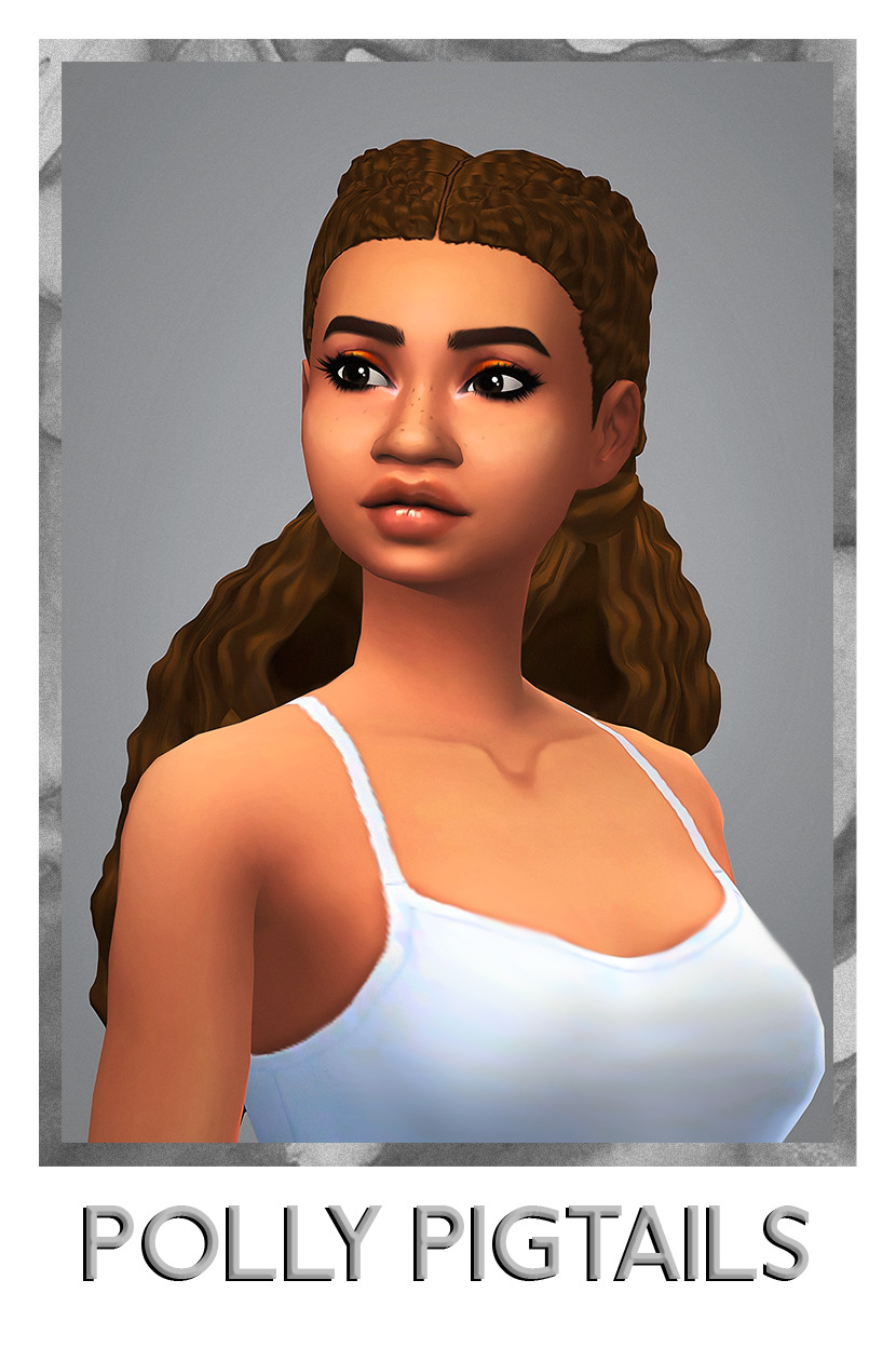 Savvy Sweet: Polly Pigtails - Sims 4 Hairs