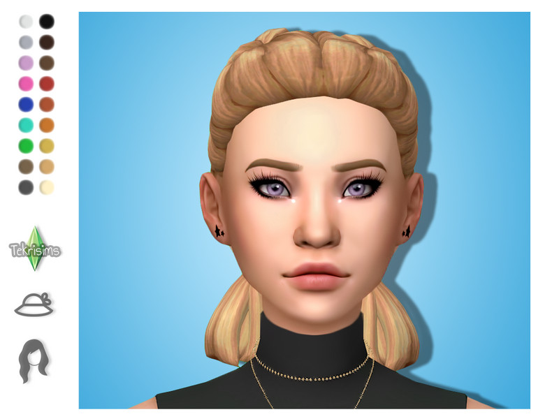 The Sims Resource: Katie Hair by TekriSims ~ Sims 4 Hairs