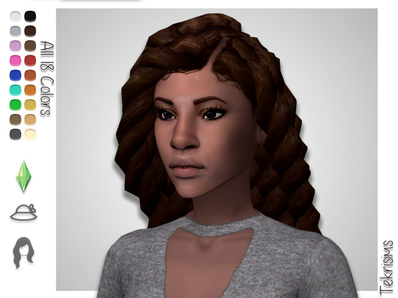 The Sims Resource: Bad Gyal hair by TekriSims - Sims 4 Hairs