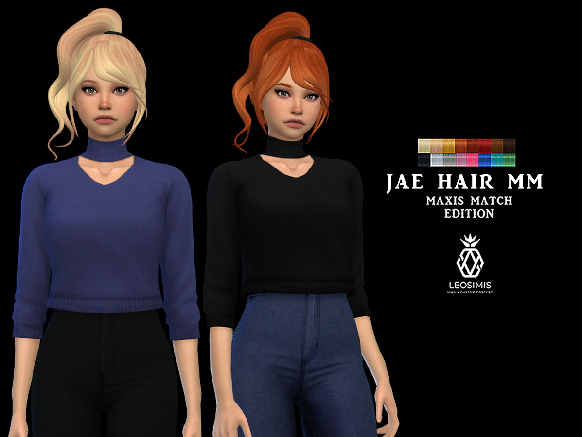 Leo 4 Sims: Jae Hair - Sims 4 Hairs