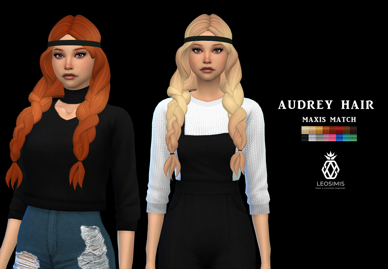 Leo 4 Sims: Audrey Hair MM - Sims 4 Hairs