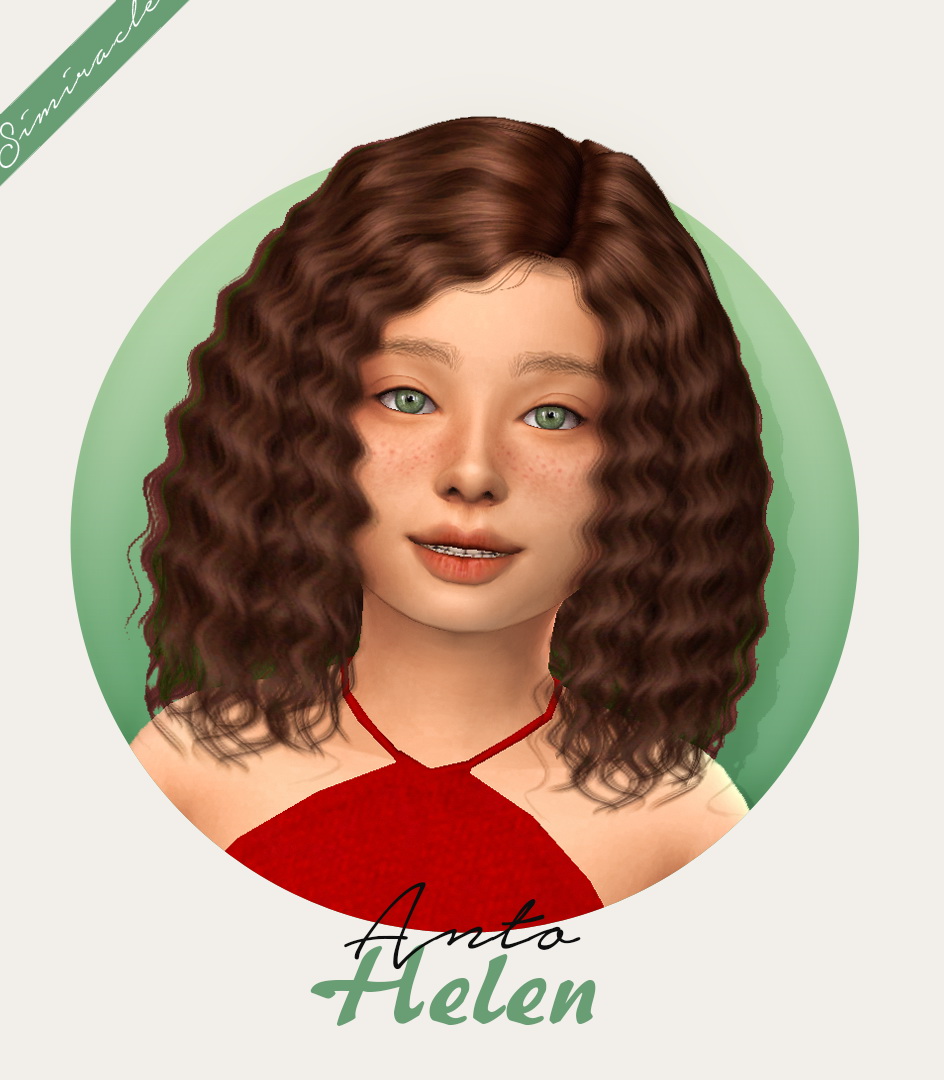 Simiracle: Anto`s Helen Hair Retextured - Sims 4 Hairs