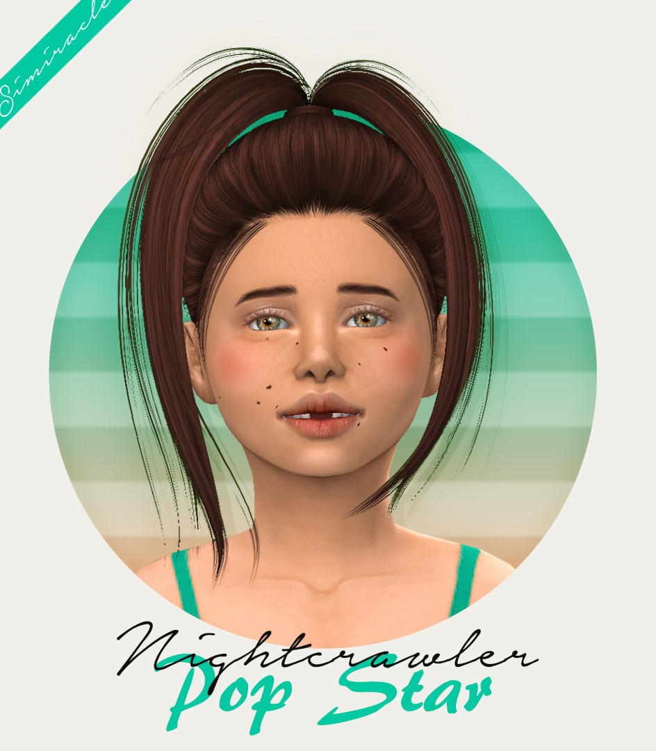 Simiracle: Nightcrawler`s Pop Star hair retextured- Kids Version - Sims ...