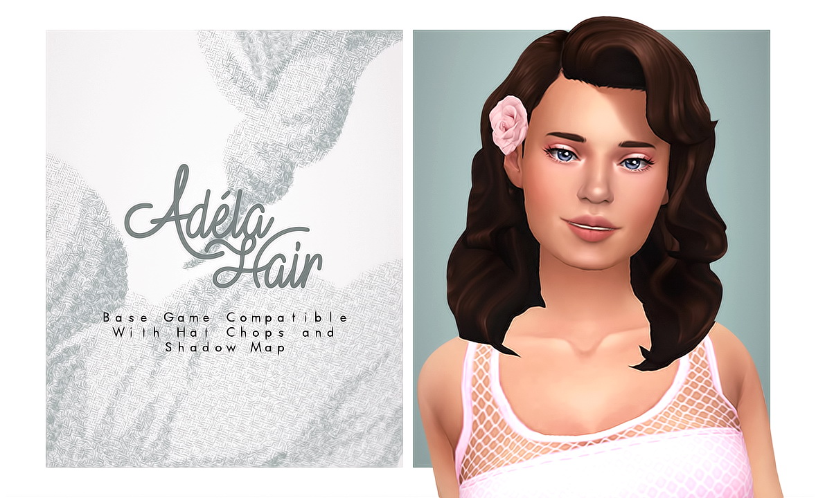 Isjao: Adéla Hair - Sims 4 Hairs