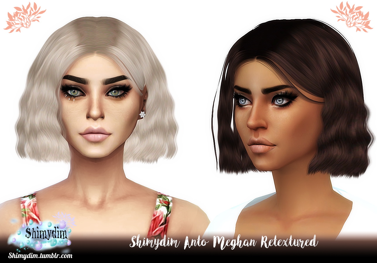 Shimydim: Anto`s Meghan hair retextured - Sims 4 Hairs