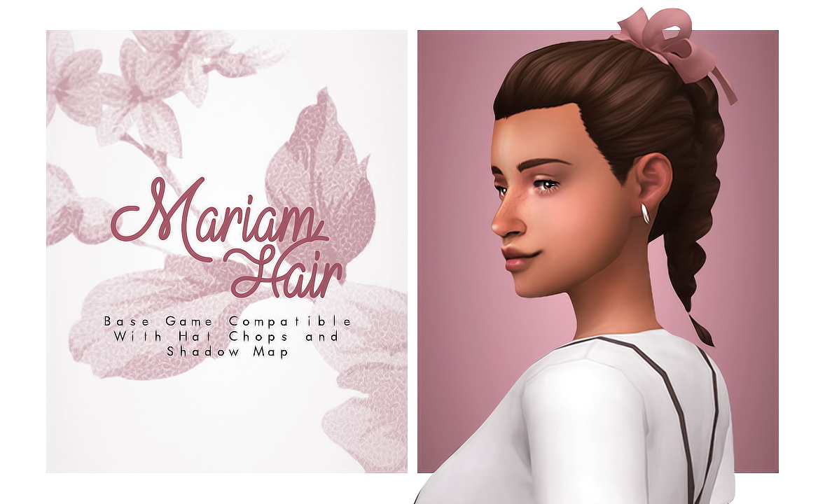 Isjao: Mariam Hair - Sims 4 Hairs