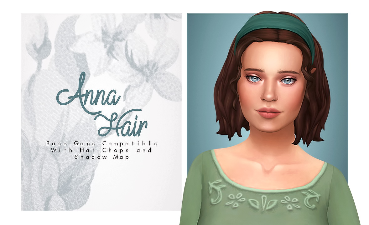 Isjao: Anna Hair - Sims 4 Hairs