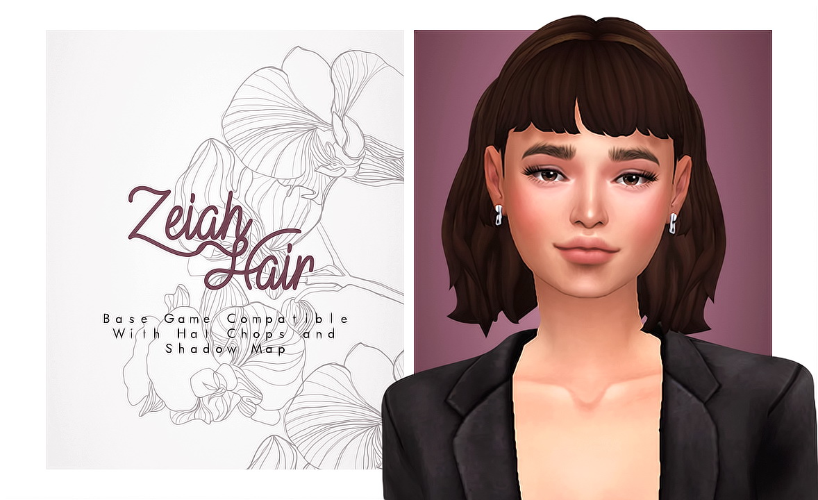 Isjao: Zeiah Hair - Sims 4 Hairs
