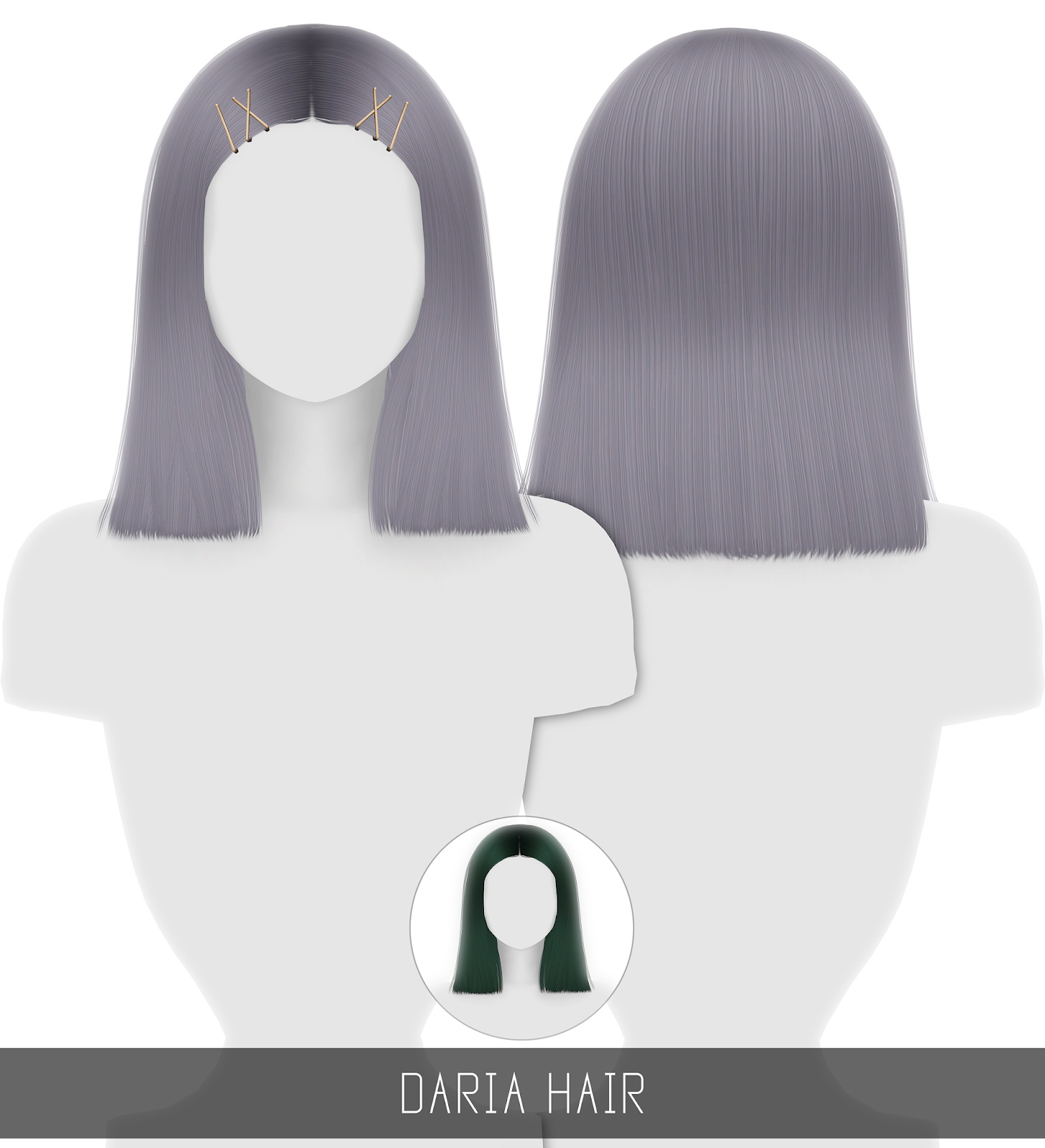 Simpliciaty: Daria Hair - Sims 4 Hairs