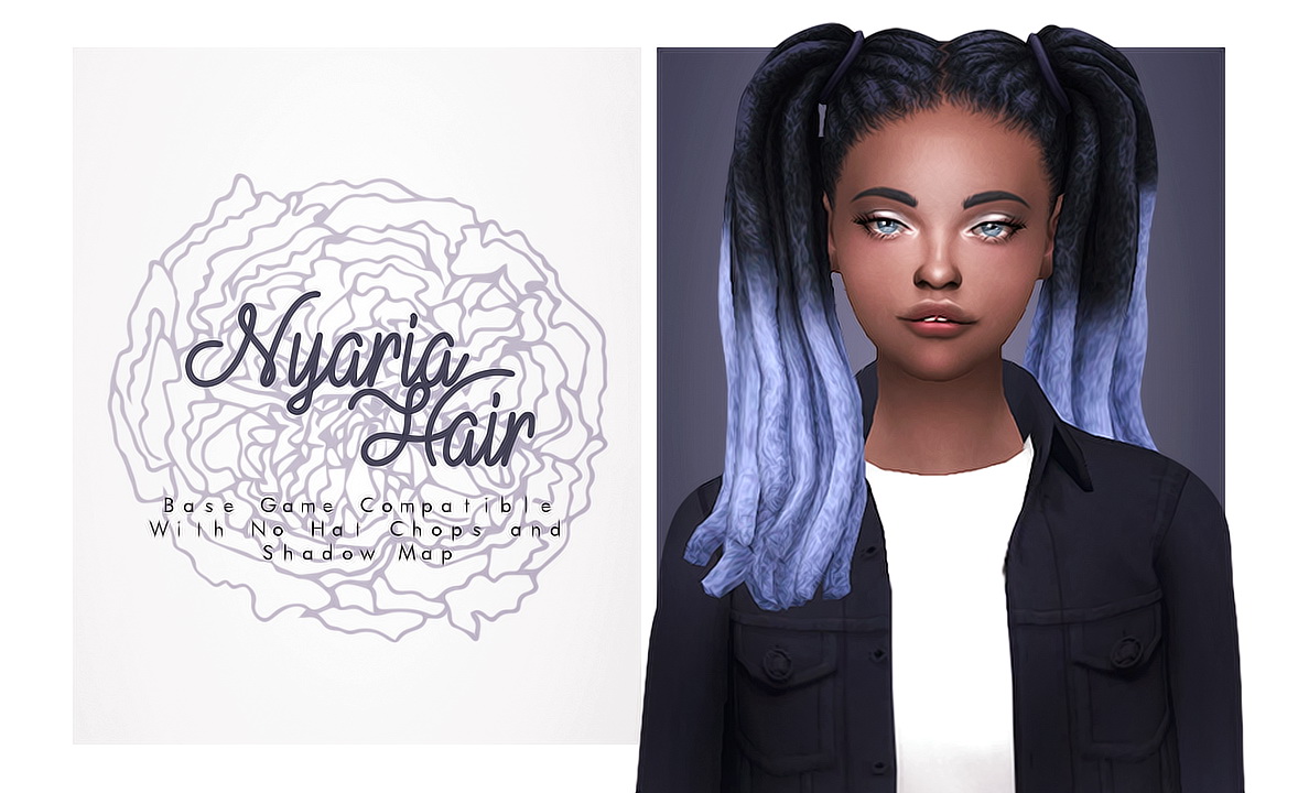 Isjao: Nyaria Hair - Sims 4 Hairs
