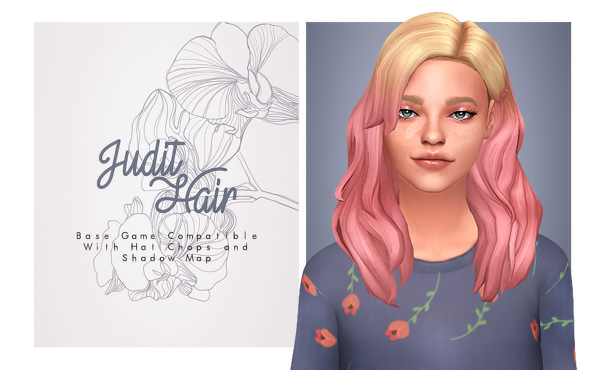 Isjao: Judit Hair - Sims 4 Hairs