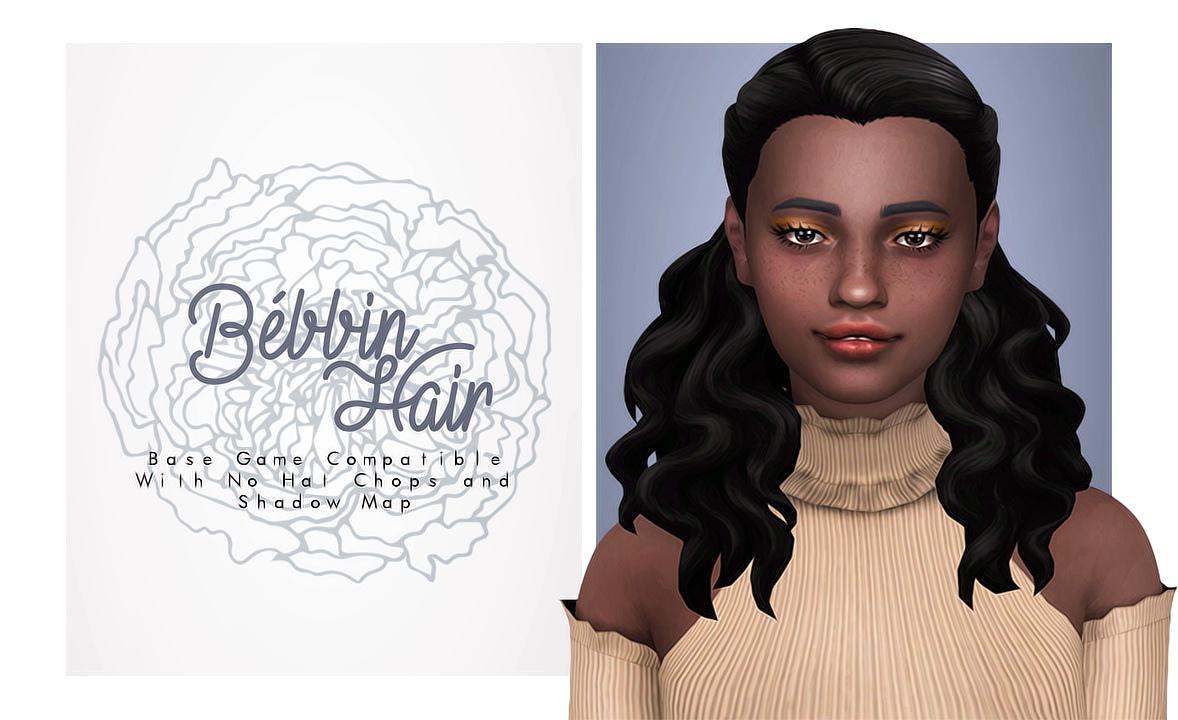 Isjao: Bébbin Hair - Sims 4 Hairs
