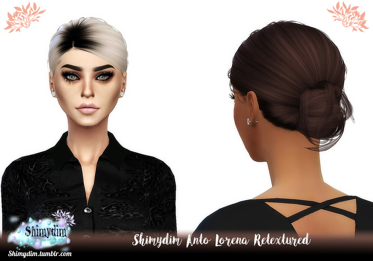 Shimydim: Anto`s Lorena hair retextured - Sims 4 Hairs