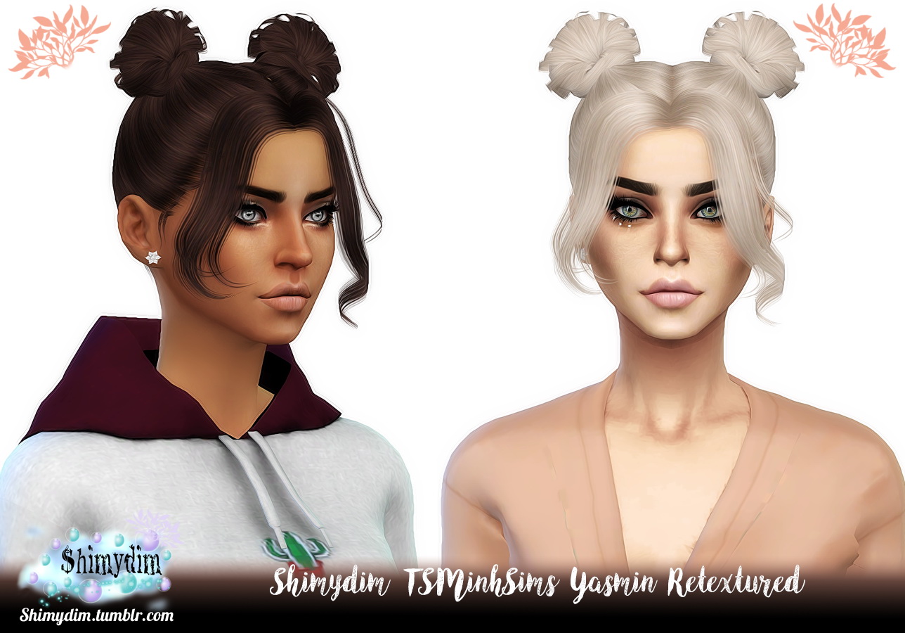 Shimydim: TSMin`s Yasmin Hair Retextured - Sims 4 Hairs