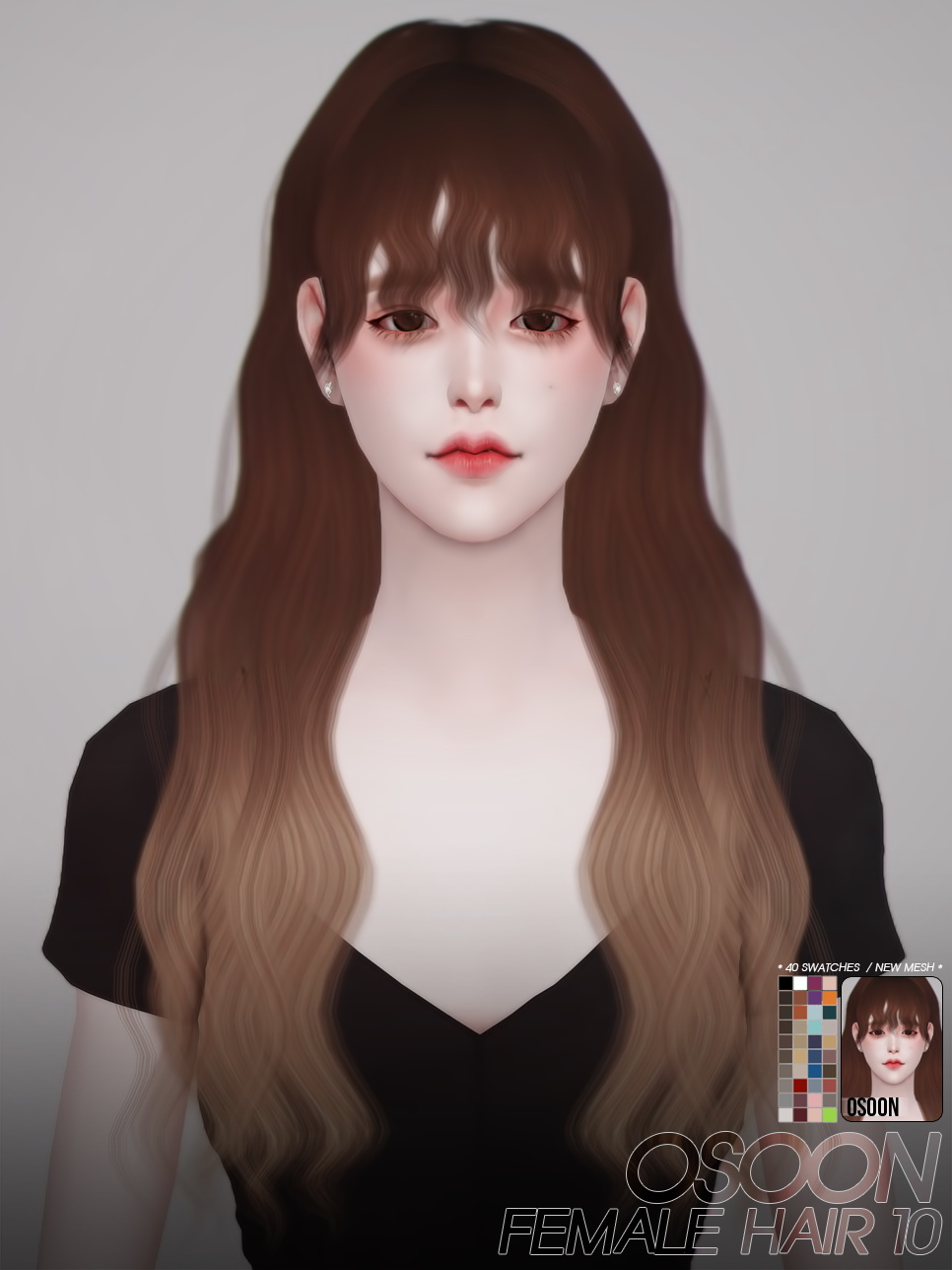 Osoon: Hair 10 - Sims 4 Hairs