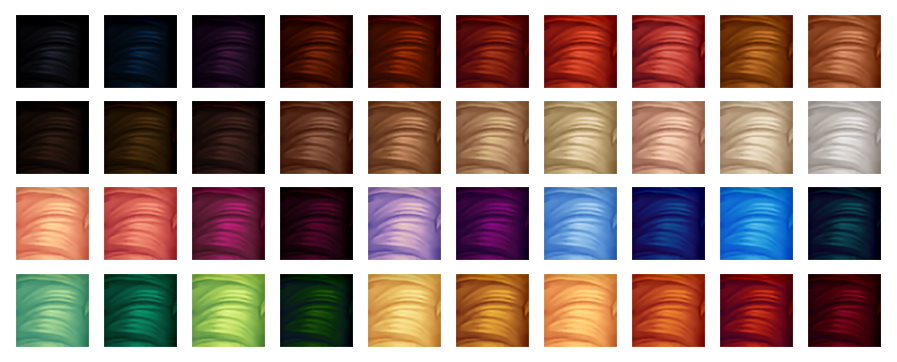 Simandy: 40 Puppy-Crow colors, 20 Naturals and 20 Unnaturals For Hairs ...