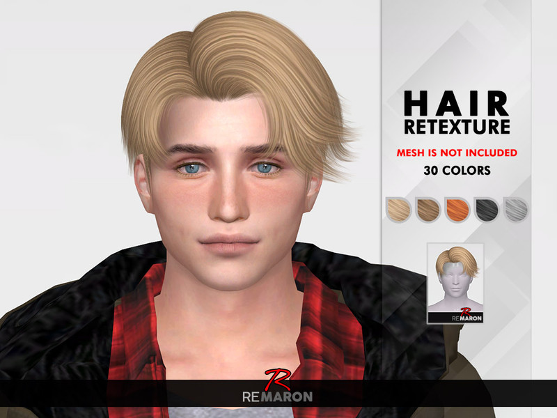 The Sims Resource: SeHun Hair Retextured by remaron - Sims 4 Hairs