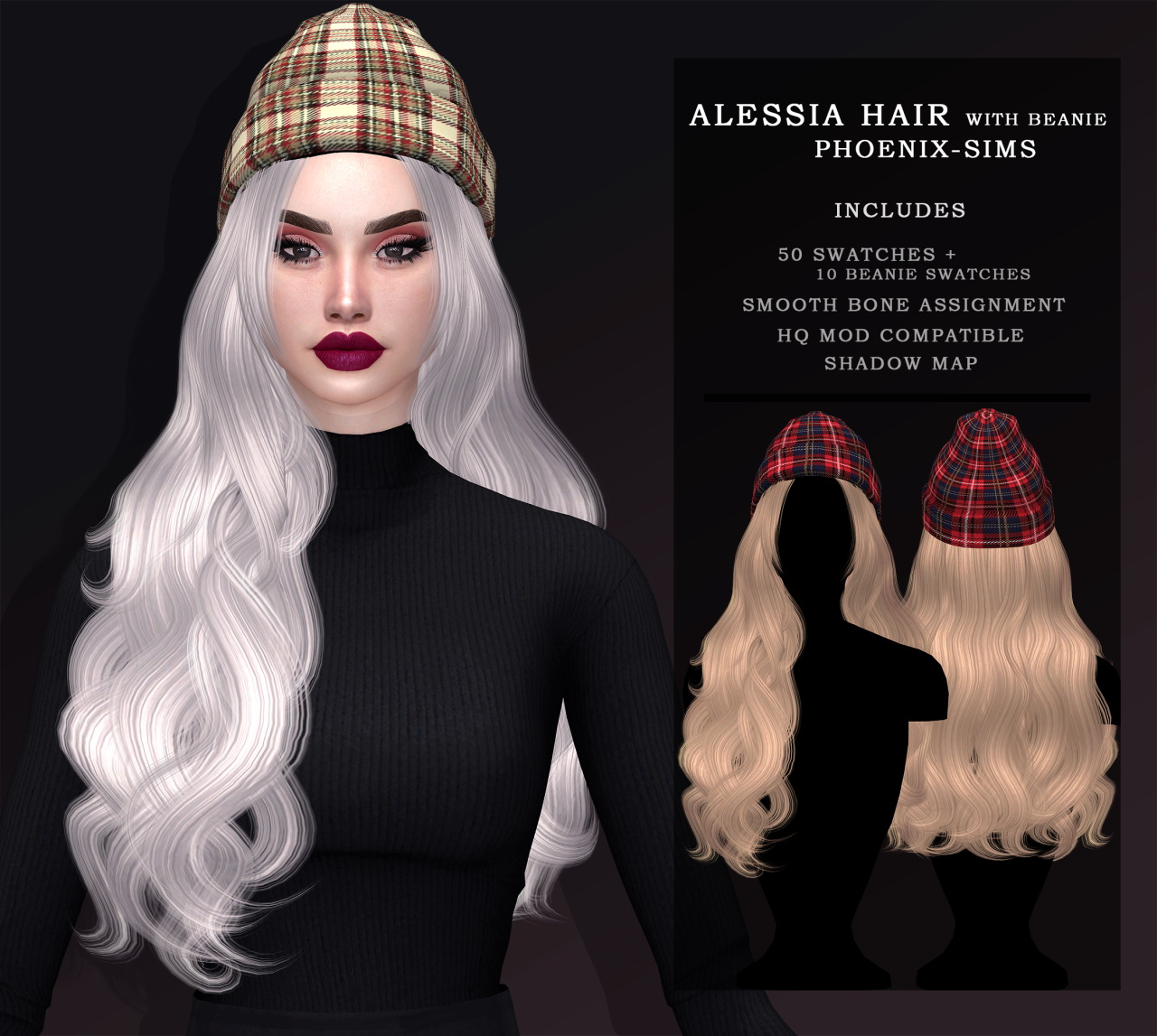Phoenix Sims: Alessia and Molly Hair - Sims 4 Hairs