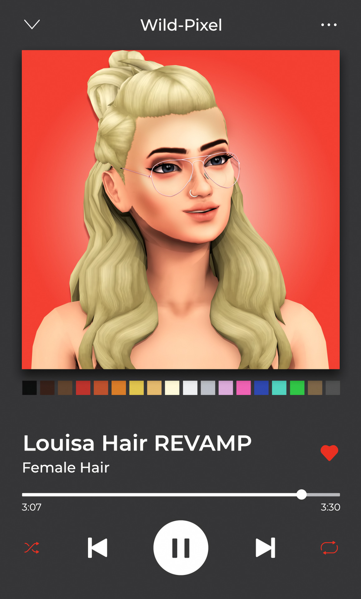 IMVikai: Louisa Hair Revamp - Sims 4 Hairs