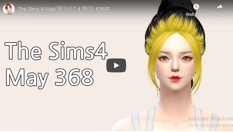 MAY Sims: MAY368F Hair - Sims 4 Hairs