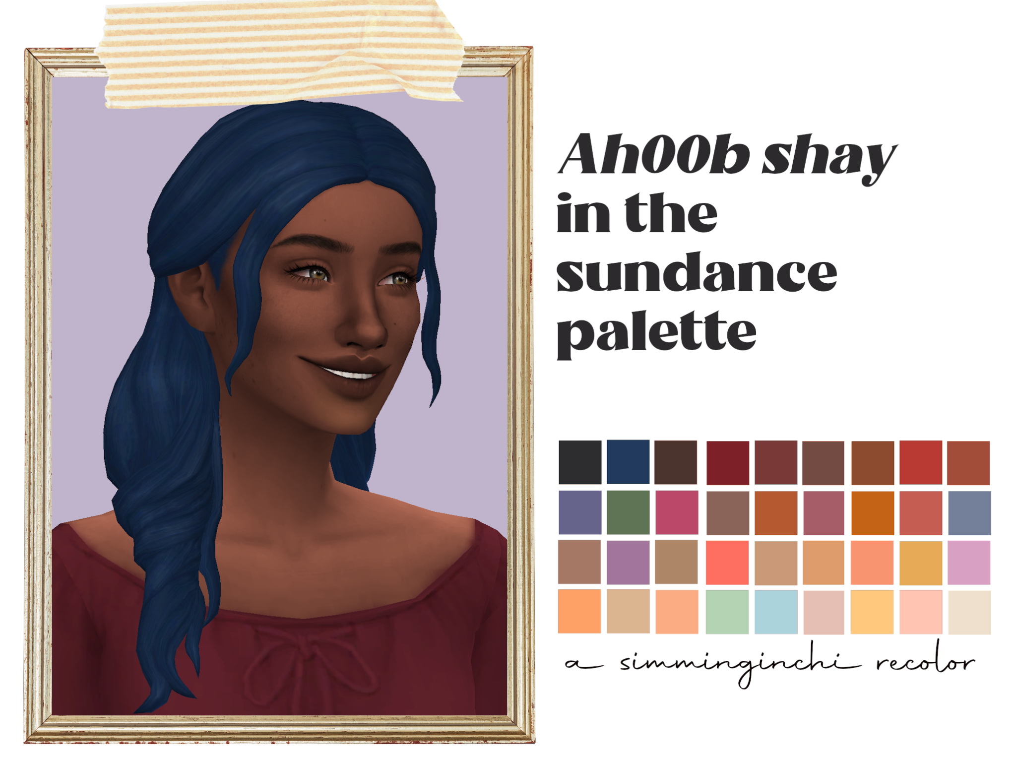 Simminginchi: Shay hair recolored - Sims 4 Hairs