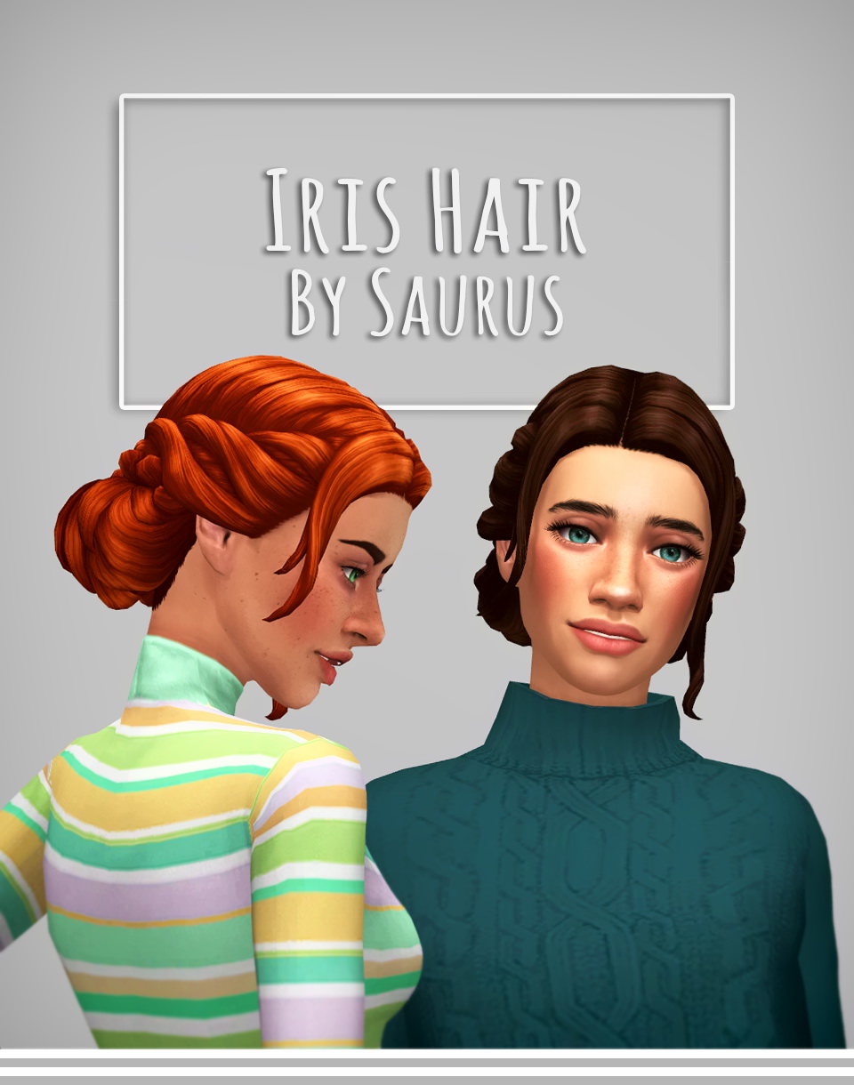 Saurus Sims: Iris Hair - Sims 4 Hairs Saurus Sims: Iris Hair - Sims 4 Hairs