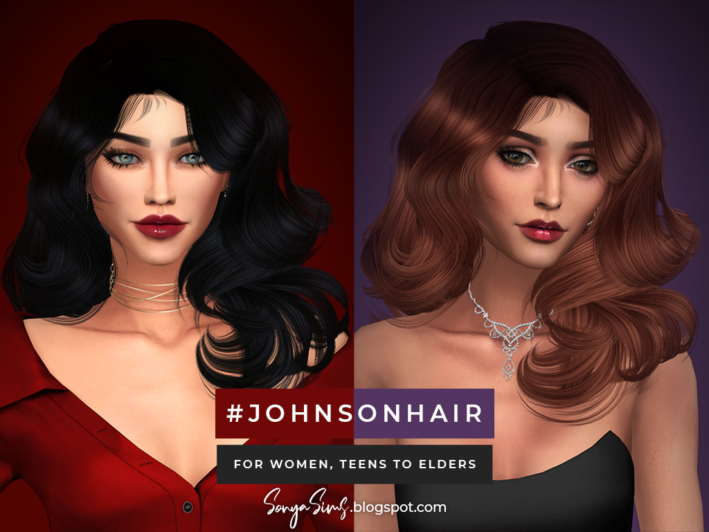 Sonya Sims: Claire and Jhonson Hair - Sims 4 Hairs