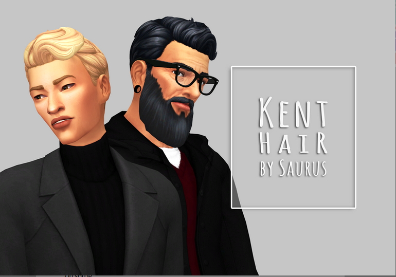 Saurus Sims: Kent hair - Sims 4 Hairs