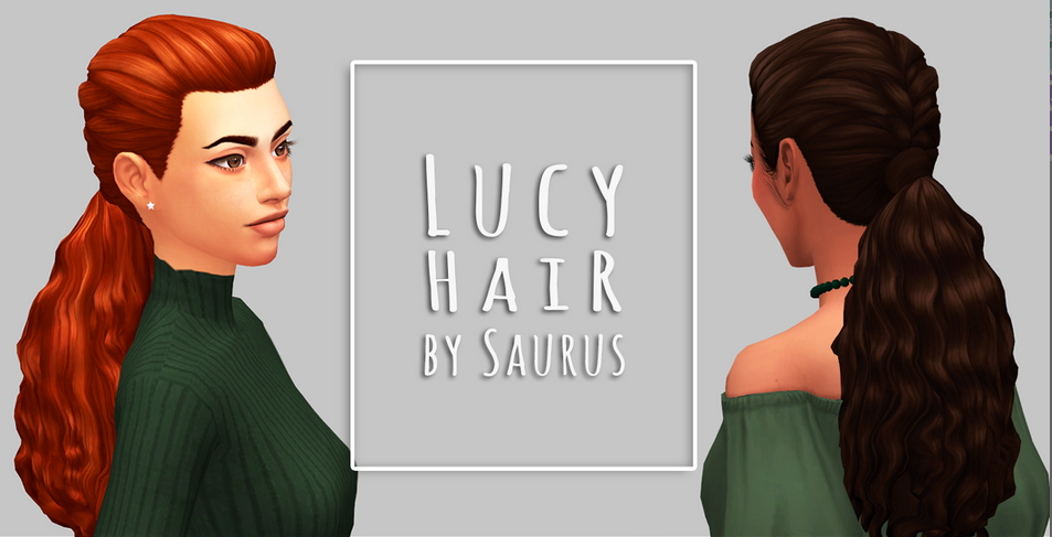 Saurus Sims: Lucy Hair - Sims 4 Hairs