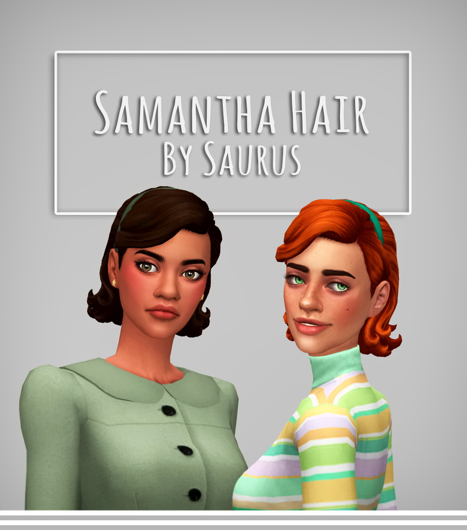 Saurus Sims: Samantha Hair - Sims 4 Hairs