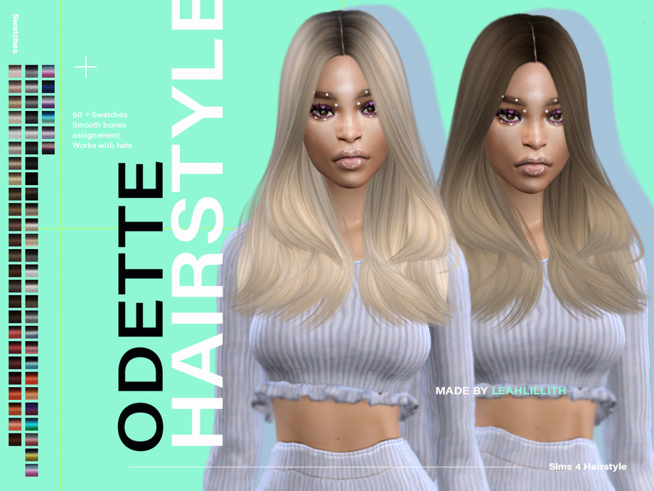 The Sims Resource: Odette Hairstyle by LeahLillith - Sims 4 Hairs