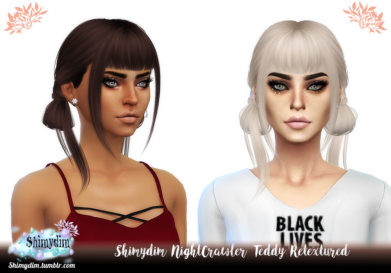 Shimydim: NightCrawler`s Teddy Hair Retextured - Sims 4 Hairs