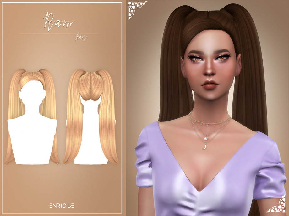 The Sims Resource: Rain Hairstyle by Enriques4 - Sims 4 Hairs