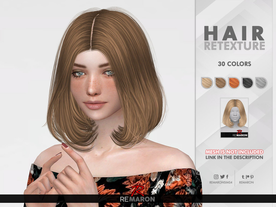 The Sims Resource: Emerald Hair Retextured by remaron - Sims 4 Hairs