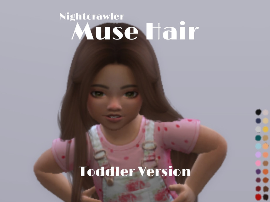The Sims Resource: NightCrawler`s Muse Hair Retextured by QueeeeenBeeS2 ...