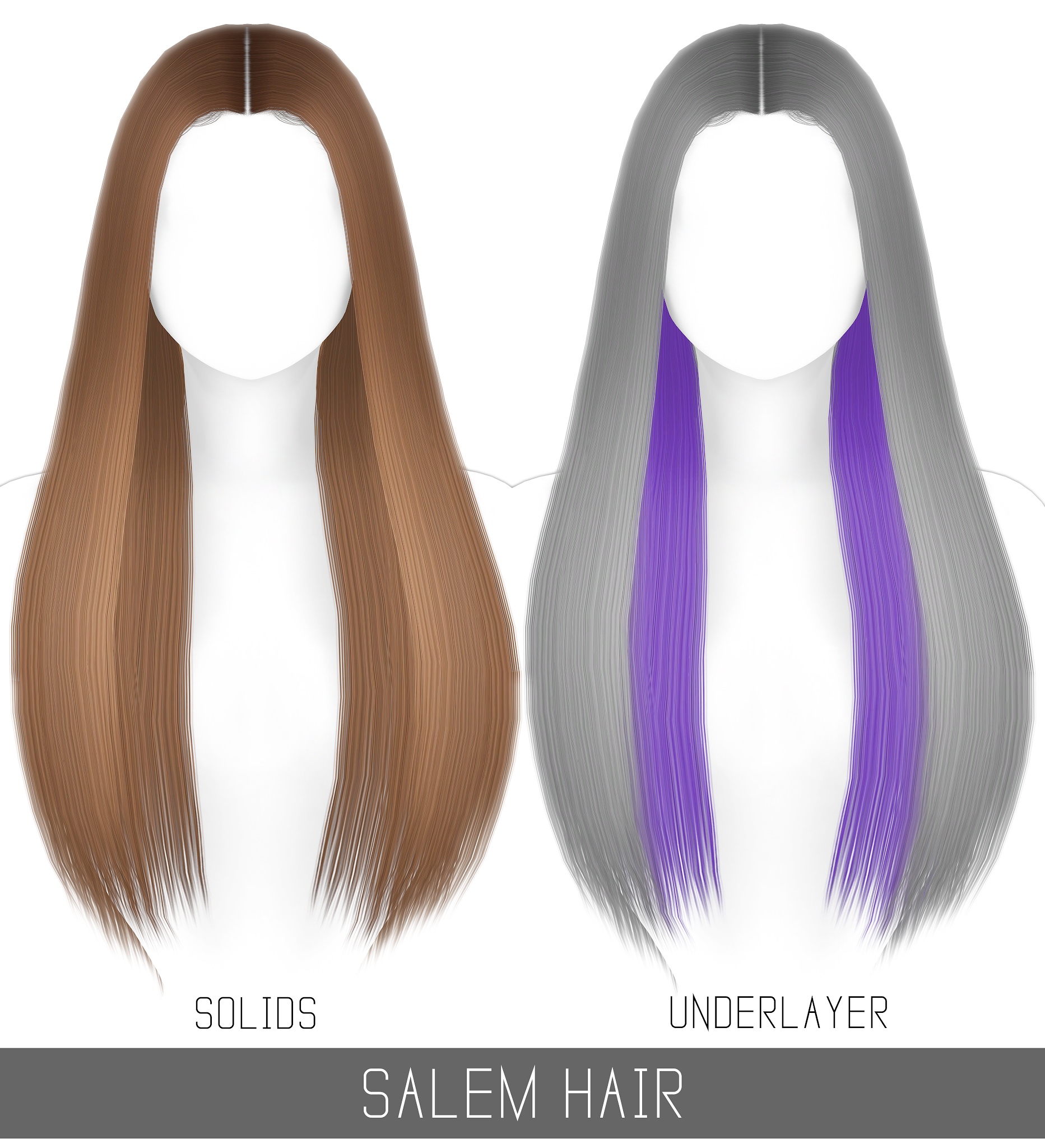 Simpliciaty: Salem Hairstyle - Sims 4 Hairs