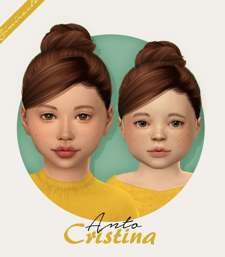 Simiracle: Anto`s Cristina hair retextured - Sims 4 Hairs