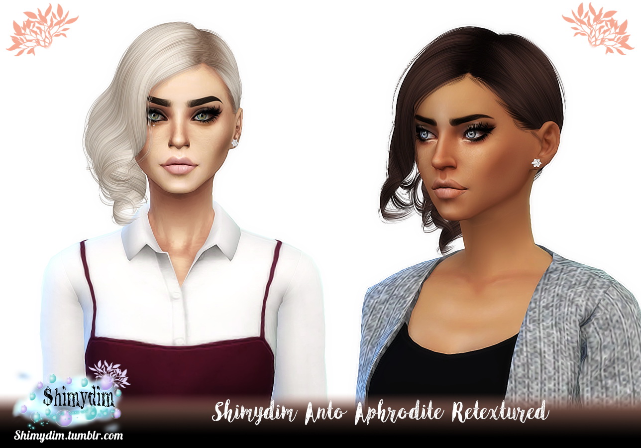 Shimydim: Anto`s Aphrodite, Bonfire and Galaxy Hairs Retextured - Sims ...